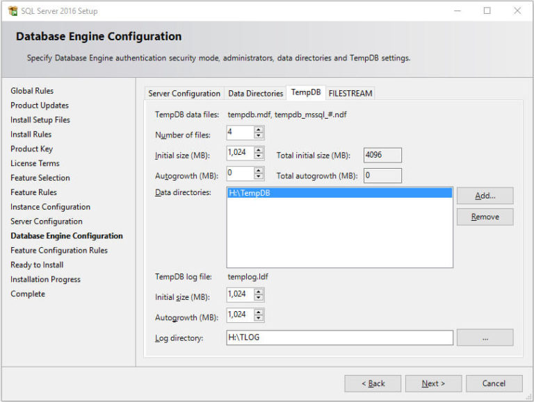SQL Server 2016 - IFI activation and TempDB optimization